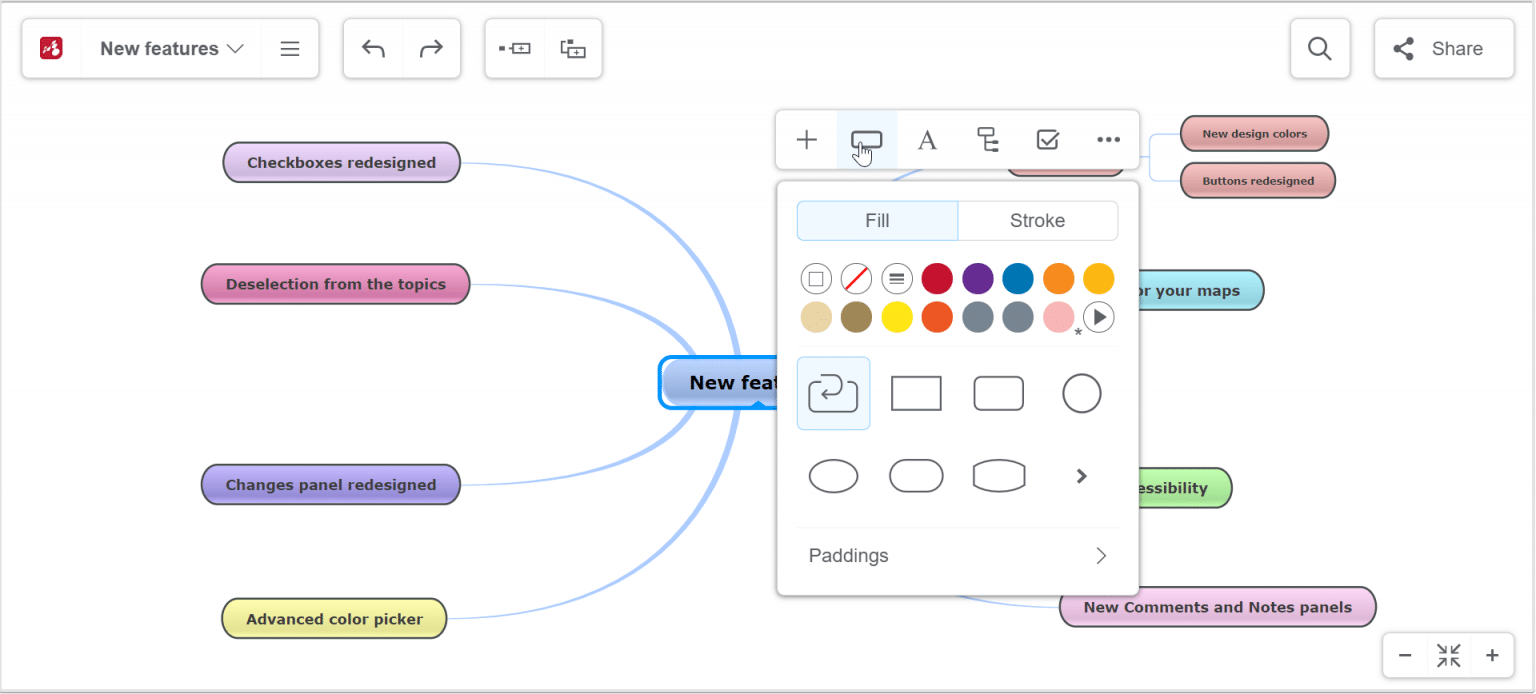FRESH UPDATE - Mindomo New Graphical User Interface