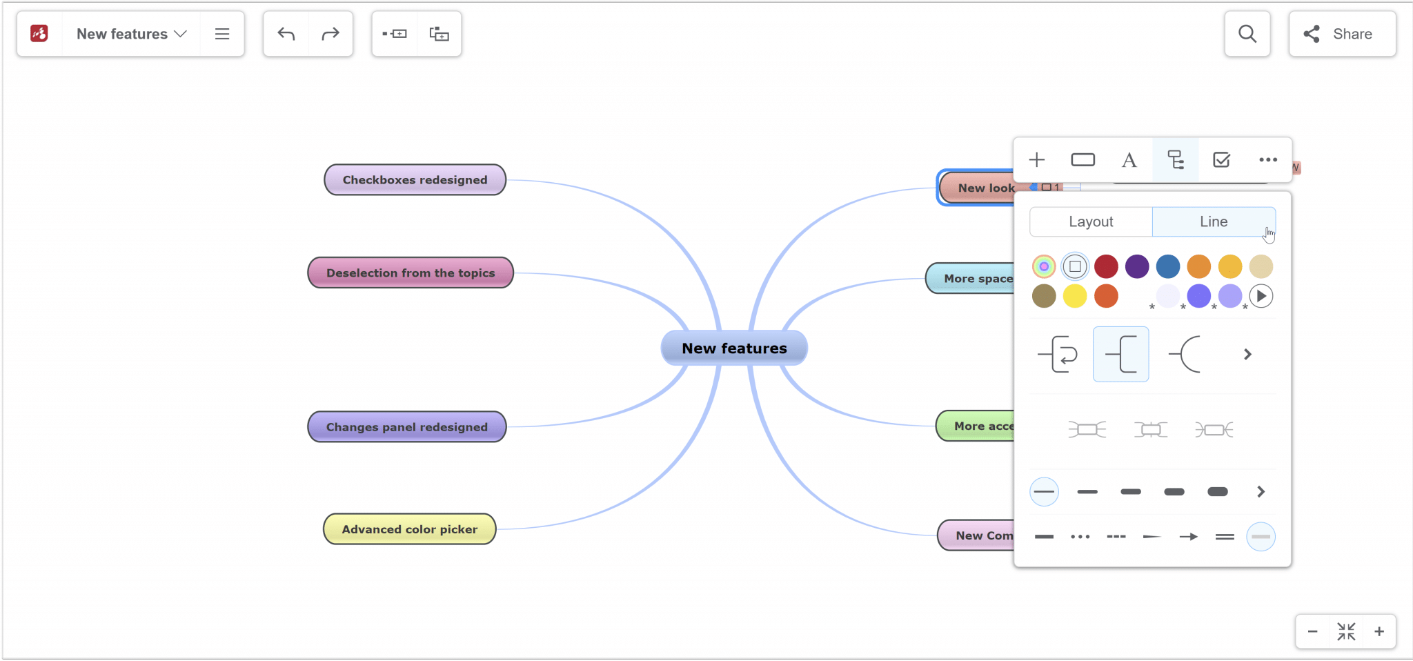 FRESH UPDATE - Mindomo New Graphical User Interface