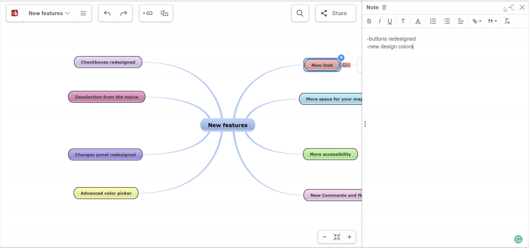 FRESH UPDATE - Mindomo New Graphical User Interface