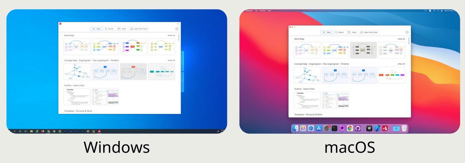 New Desktop Version of Mindomo for Windows and macOS