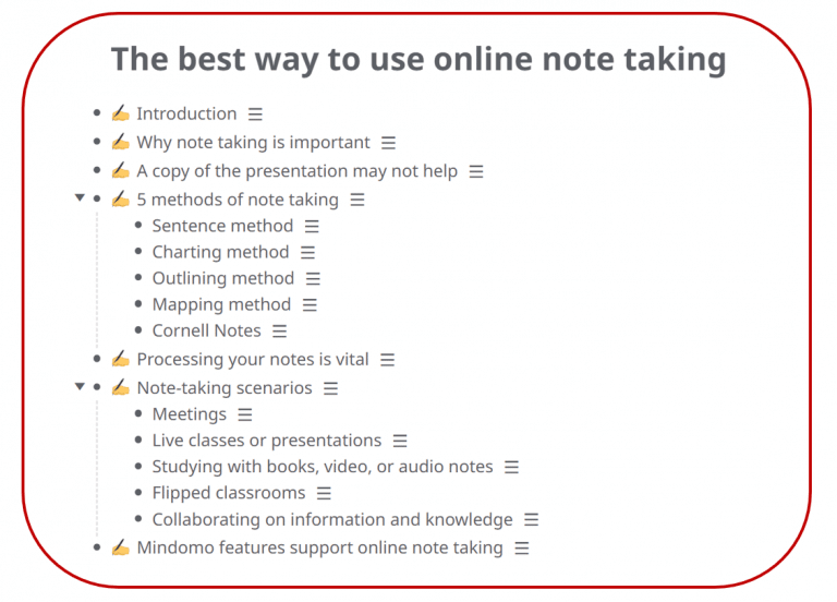 The best way to use Online Note Taking: text, audio, attachments