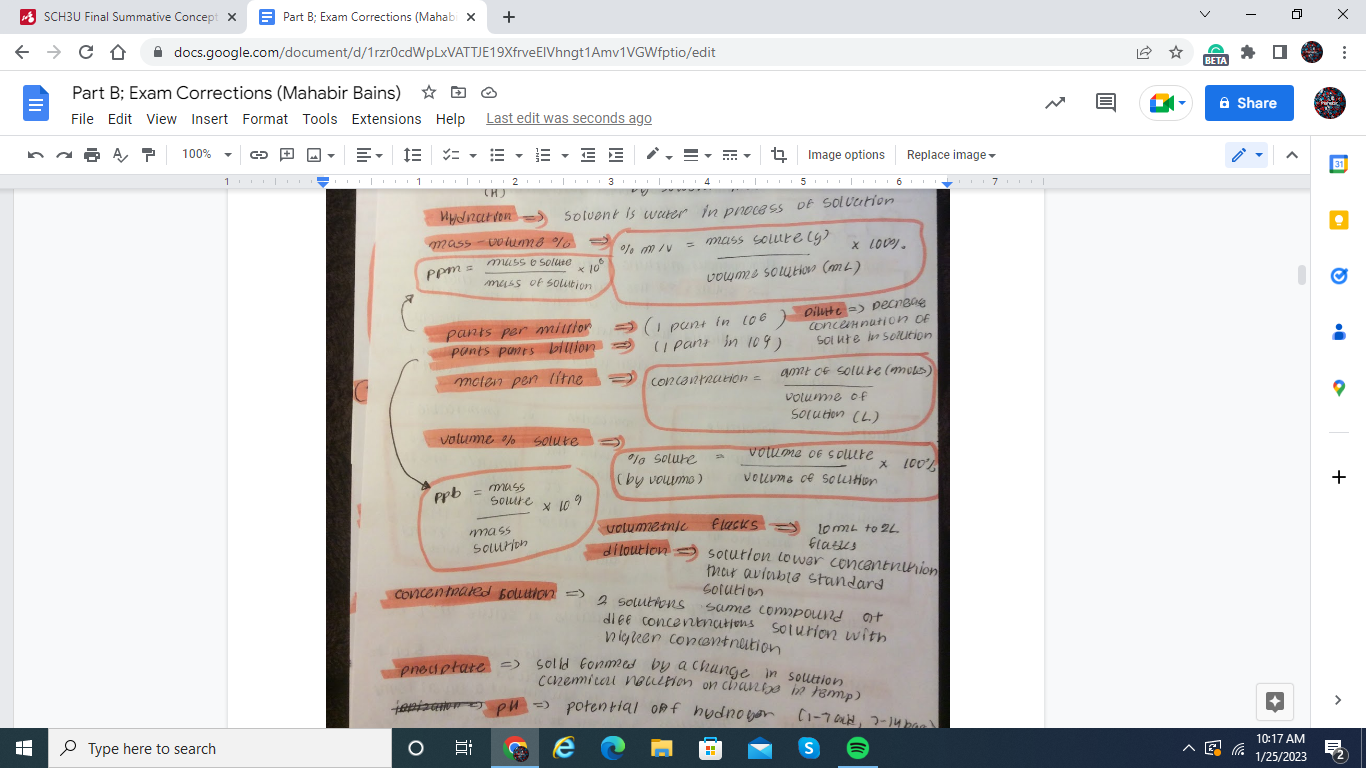 SCH3U Final Summative Concept Map - Mind Map