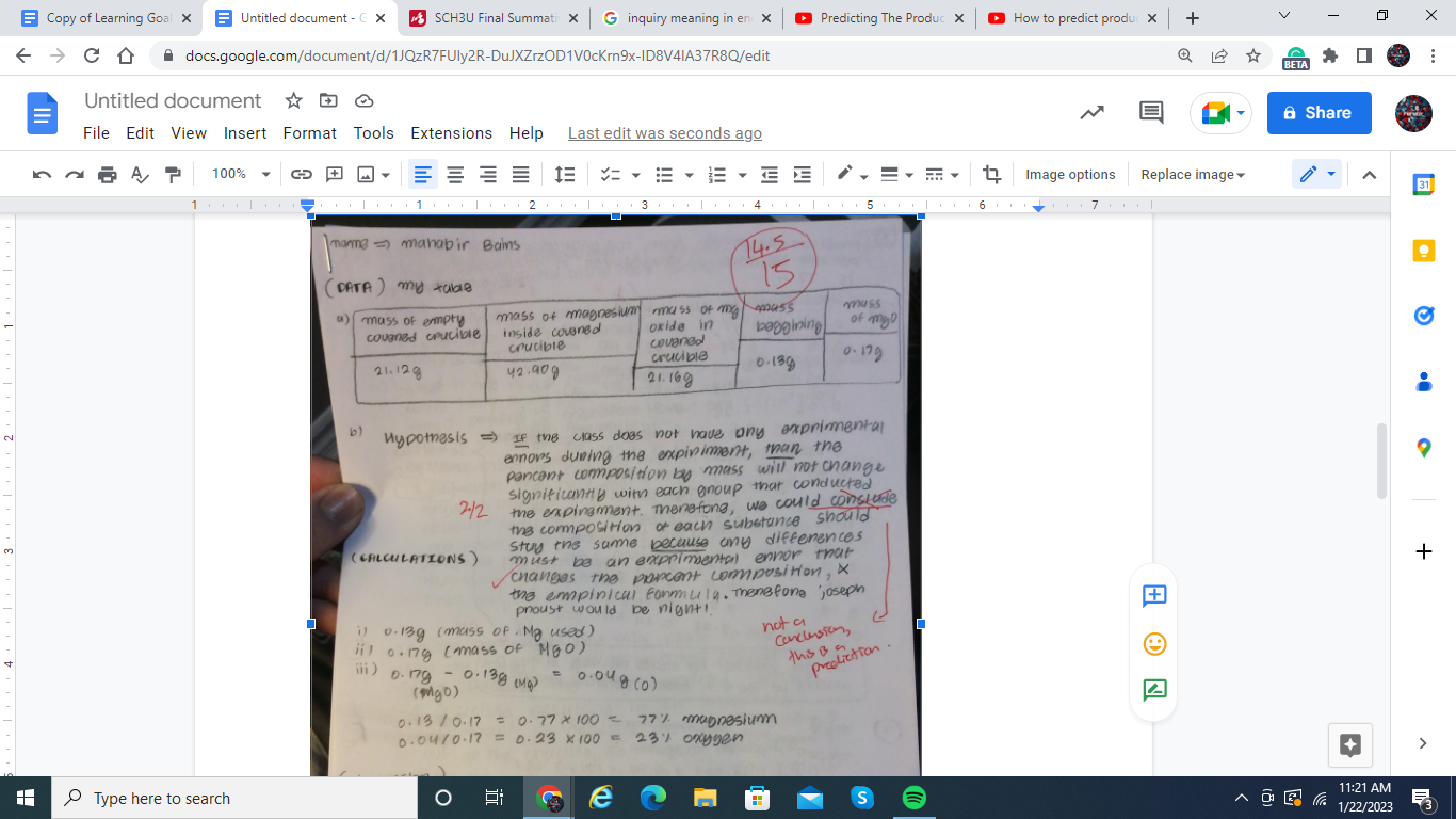 SCH3U Final Summative Concept Map - Mind Map