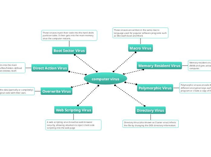 computer virus - Mind Map