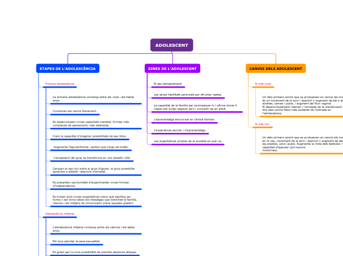 ADOLESCENT - Mind Map