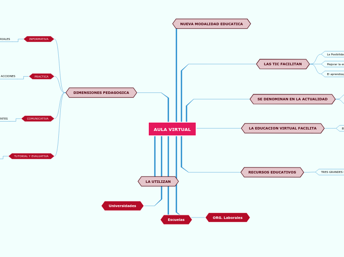 AULA VIRTUAL - Mind Map