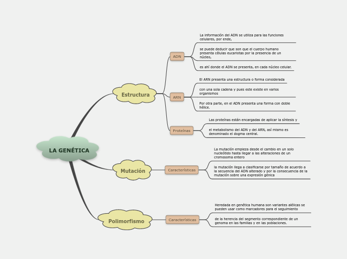 LA GENÉTICA - Mind Map