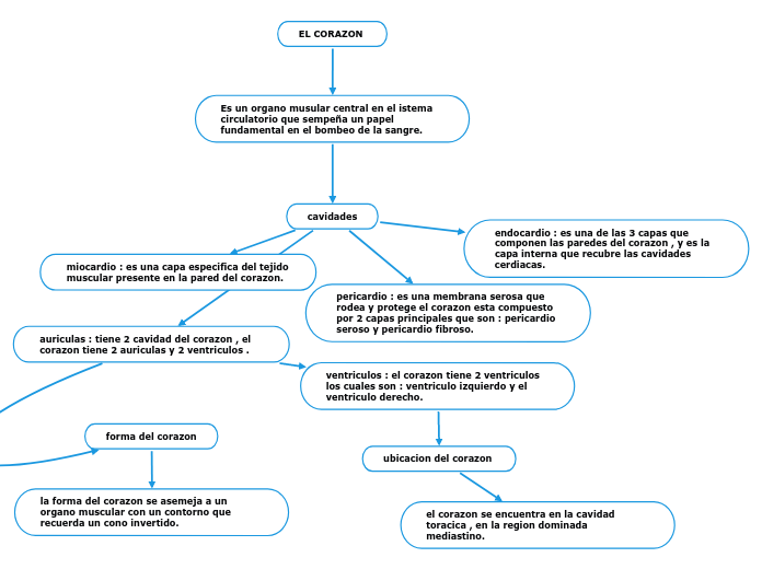 EL CORAZON - Mind Map