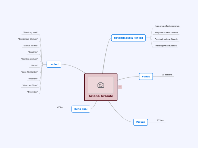 Ariana Grande - Mind Map