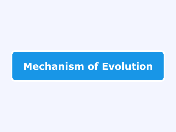 Mechanism of Evolution - Mind Map