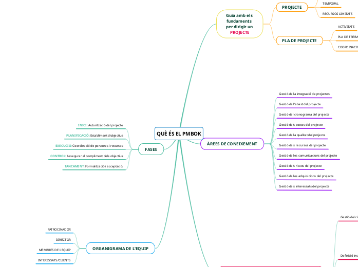 QUÈ ÉS EL PMBOK - Mind Map
