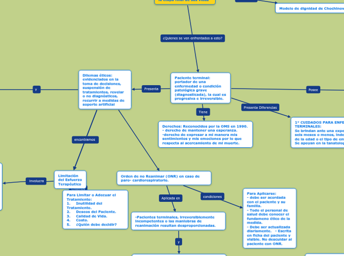 Bioetica y Fin de la Vida Humana - Mind Map