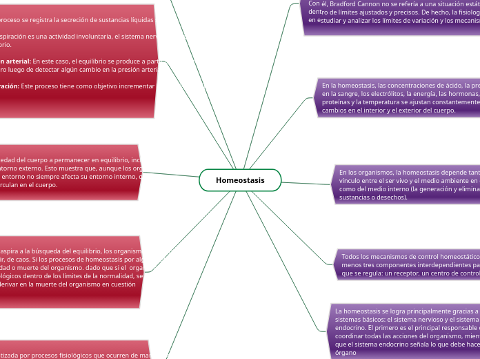 Homeostasis - Mind Map