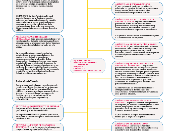 SECCIÓN TERCERA. RÉGIMEN PROBATORIO. TÍTULO ÚNICO. PRUEBAS. CAPÍTULO I. DISPOSICIONES GENERALES ...