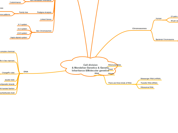 Cell division & Mendelian Genetics &am...- Mind Map