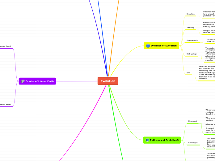 Evolution - Mind Map