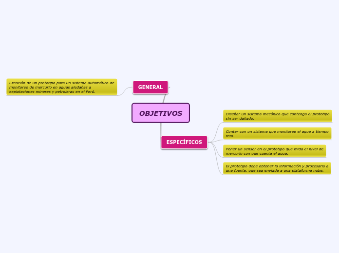 OBJETIVOS - Mind Map