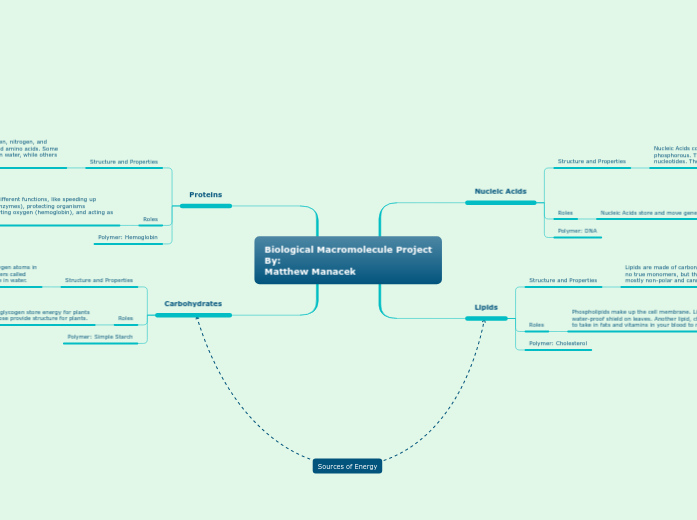 Biological Macromolecule Project By: Matth...- Mind Map