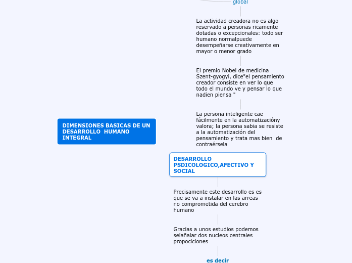 DIMENSIONES BASICAS DEL DESARROLLO - Mind Map