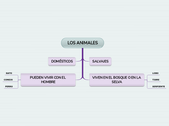 LOS ANIMALES - Mind Map