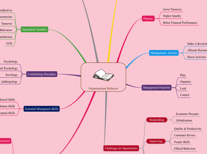 Organizational Behavior - Mind Map