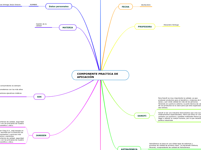 COMPONENTE PRACTICA DE APICACIÓN - Mind Map