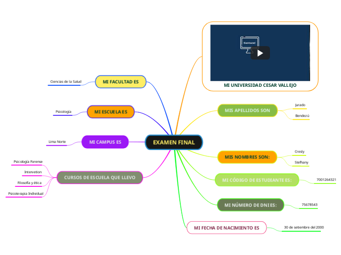 EXAMEN FINAL - Mind Map