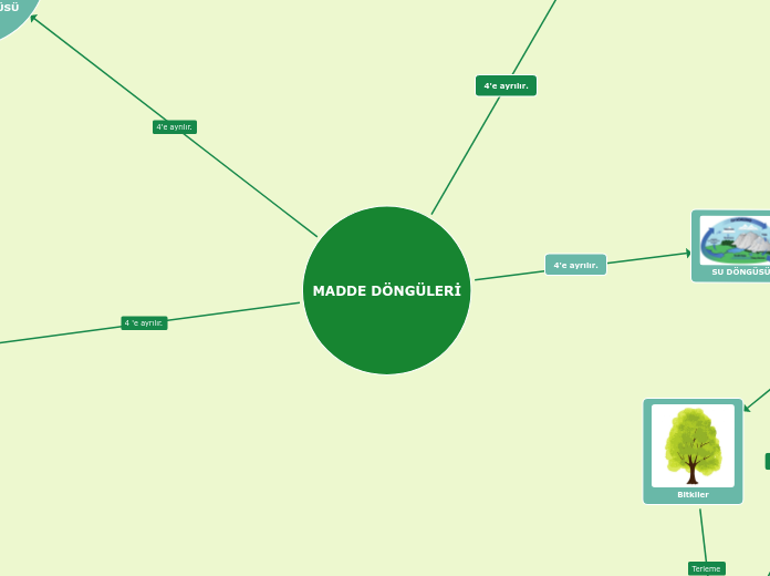 MADDE DÖNGÜLERİ - Mind Map