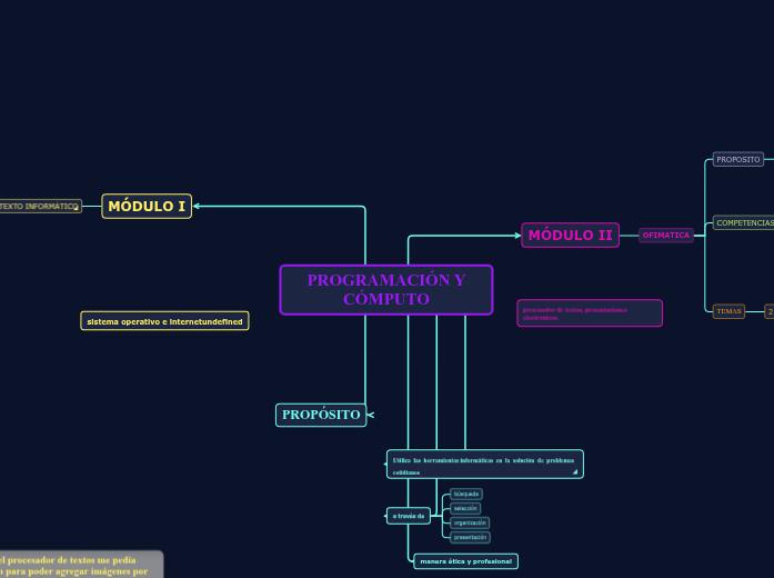 PROGRAMACIÓN Y CÓMPUTO - Mind Map