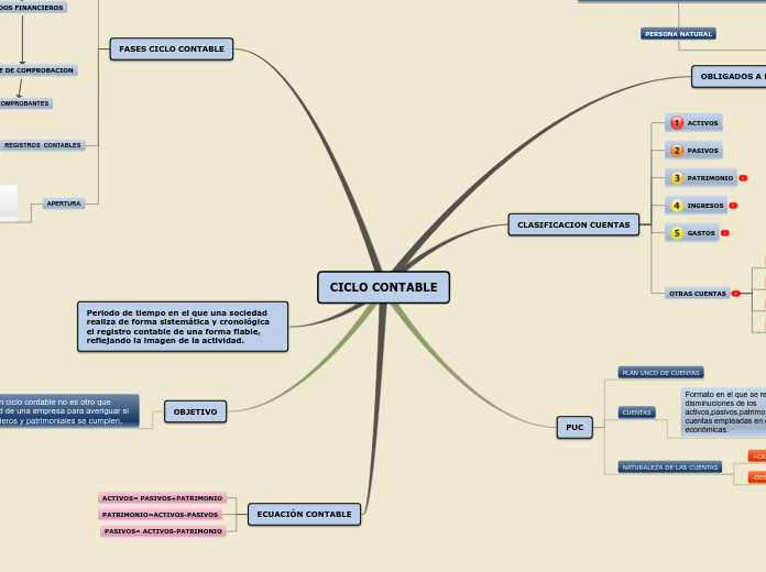 CICLO CONTABLE - Mind Map