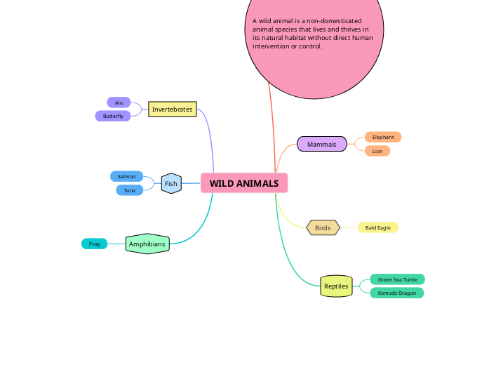 WILD ANIMALS - Mind Map