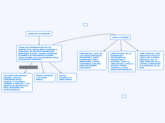 CARAS DE LOS DIENTES - Mind Map