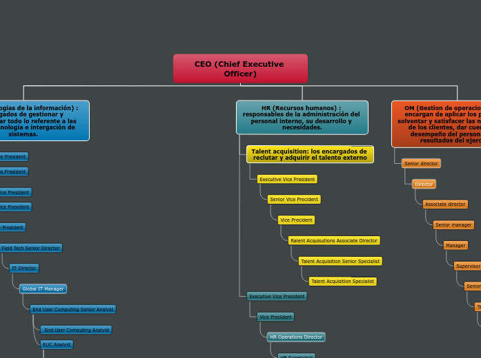 CEO (Chief Executive Officer) - Mind Map
