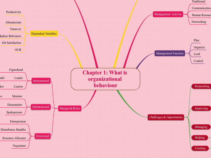 Chapter 1: What is organizational behaviou...- Mind Map