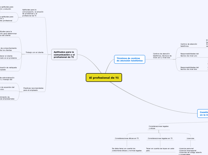 El profesional de TI - Mind Map