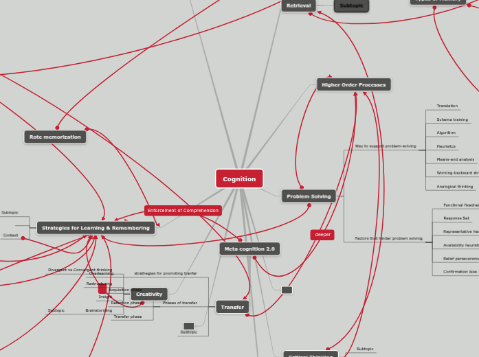cognition - 1:05 Class - Mind Map
