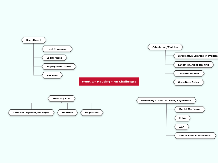 Week 2 - Project Mapping | Mindomo Mind Map