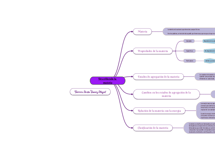 Describiendo la materia - Mind Map