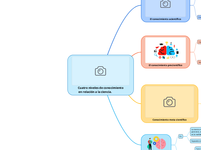 Cuatro niveles de conocimiento en relación...- Mind Map