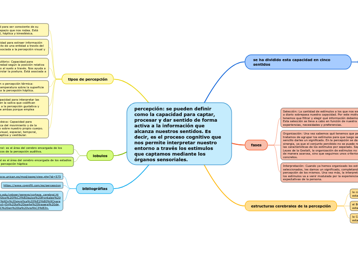percepción - Mind Map