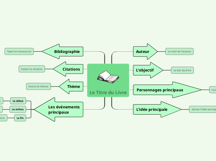 Le résumé d'un livre - Mind Map