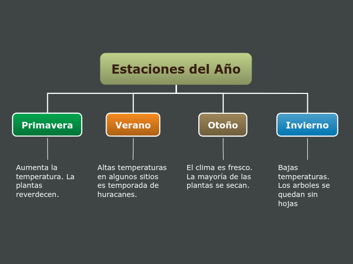 Estaciones del Año - Mind Map