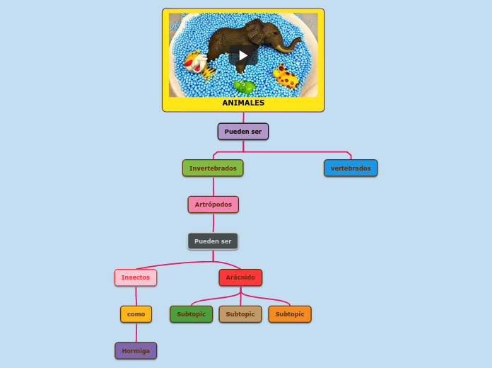ANIMALES - Mind Map