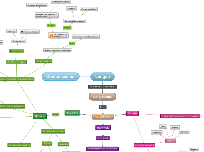 Lengua - Mind Map