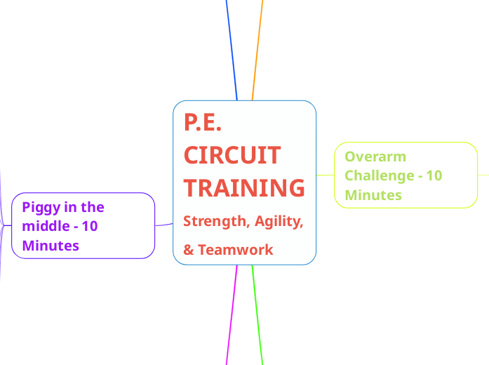 Mini Cricket session plan - Mind Map