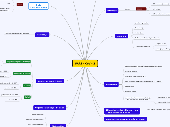 SARS - CoV - 2 - Mind Map