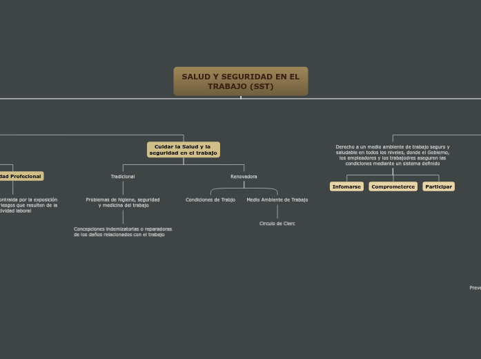 SALUD Y SEGURIDAD EN EL TRABAJO (SST) - Mind Map
