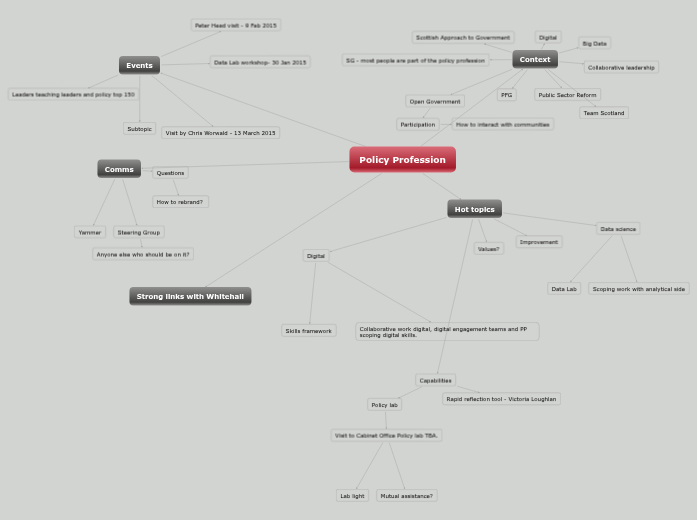 Policy Profession - Mind Map