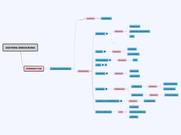 Central tema - Mind Map