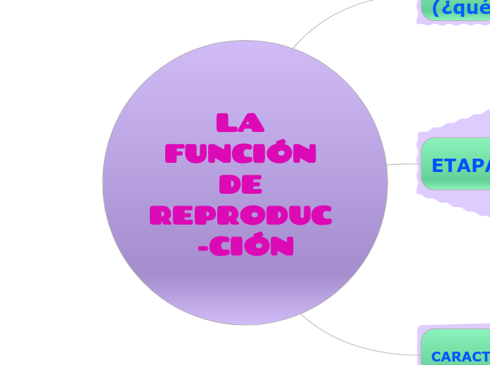 LA FUNCIÓN DE REPRODUC -CIÓN - Mind Map